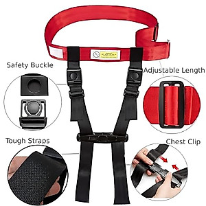 ROSROSE Child Airplane Safety Travel Harness, Airplane Travel Accessories for Kid Toddler, Child Aviation Flight Seat Device, Safety Restraint System Keep Your Child Safe (Not Suitable for Vehicles)