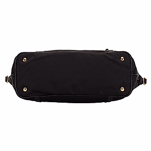Prada Tessuto Black Nylon Leather Trim Shopping Tote Handbag 1BG253