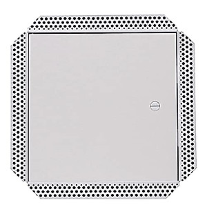 Access Door 6" X 6" Sound Rated Steel Access Panel Felt Covered Door for Concealed Wall/Ceiling Application with Slotted Lock - [Outer Dimensions: 7" Width X 7" Height]