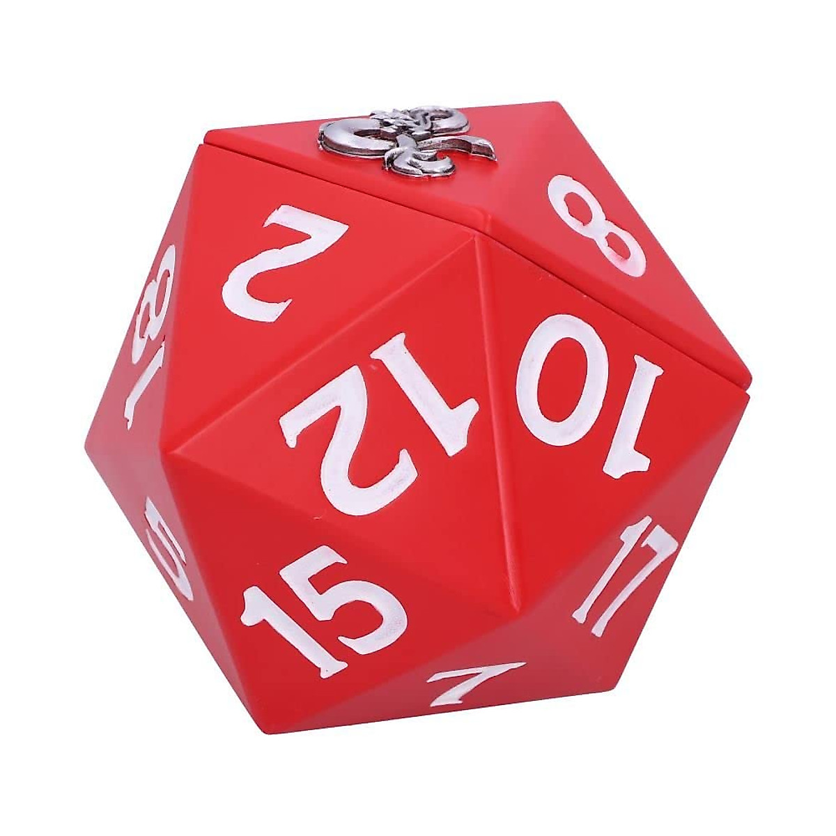 Nemesis Now Dungeons & Dragons D20 Dice Storage Box, 13.5cm, Resin, Red, Officially Licensed D&D Merchandise, D20 20 Sided Dice Box, Cast in The Finest Resin, Expertly Hand-Painted