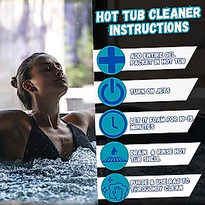 Ahh-Some - Hot Tub Cleaner Sachet | Clean Pipes & Jets Gunk Build Up | Clear & Soften Water for Hot Tub, Jetted Tub, Swim Spa | Top Clarifier Up to 450 Gallons of Water (One Time Use Only)
