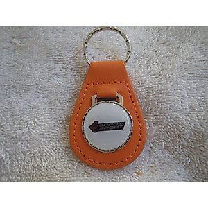 1982-1987 REGAL GRAN NATIONAL GRAN SPORT LOGO LEATHER KEYCHAIN - PUMPKIN
