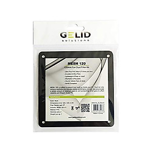 Gelid Solutions 120 Mesh Dust Filter - Excellent Air Flow Passage - Washable and Reusable - Fits All 120mm Fans - Includes: 3 x 120mm Mesh