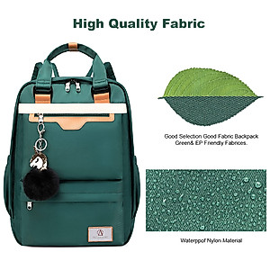 AO ALI VICTORY Laptop Backpack 15.6 Inch for Women Men Teacher Backpacks Nurse Bag Anti Theft Travel Back Pack Large College Bookbag (Medium, Olive Green)