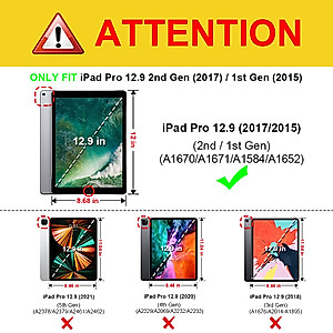 Fintie Folio Case for iPad Pro 12.9 (2nd Gen) 2017 / iPad Pro 12.9 (1st Gen) 2015 - [Corner Protection] Premium PU Leather Smart Stand Protective Cover with Auto Sleep/Wake (Starry Sky)