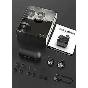 True Wireless Earbuds Bluetooth 5.3 Headphones Waterproof IPX7 Sports Wireless Ear buds with Microphone in-Ear Headphones Workout Running TWS Wireless Earphones with Charging Case for iPhone Android