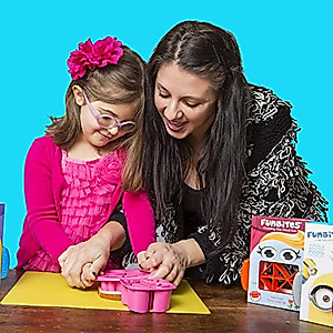 FunBites Set of 3 Food Cutters, Green Squares, Pink Hearts, Blue Triangles