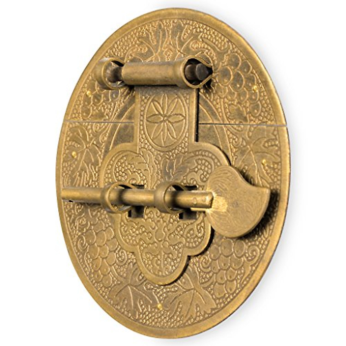 Hardware Philosophy Longevity Brass Plate Chest Box Latch Decorative Hardware 4"