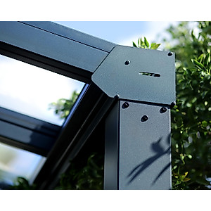 Palram - Canopia Stockholm Patio Cover 11’ x 12’ Gray/Gray Outdoor Canopy Awning for Patio, Waterproof Canopy, Patio Awning, Outside Canopy for Backyard, Outdoor Gazebo with 100% UV Protection