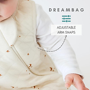 Tealbee Dreambag: Rayon made from Bamboo, Organic Cotton Baby Sleep Sack Universal Fit 6-24 months - 1.2 TOG All Season Baby Wearable Blanket - 2-way zipper - Moons and Stars