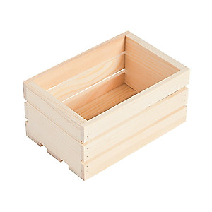 Fun Express Wood Mini Crates, Set of 6 - DIY Unfinished Wooden Craft and Decor Supplies - VBS Vacation Bible School Supplies/Decor