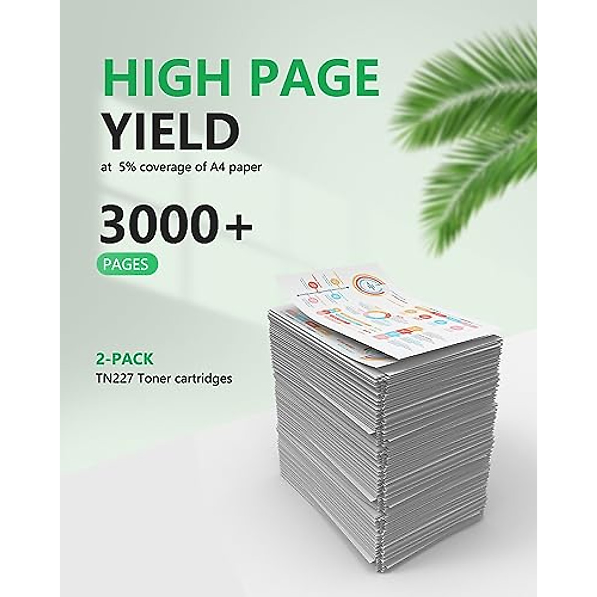 Colorfly Compatible TN227 TN-227 TN227BK Toner Cartridges Replacement for Brother TN227 TN-227BK TN223BK for Brother MFC-L3710CW MFC-L3750CDW MFC-L3770CDW HL-L3290CDW HL-L3230CDW HL-L3270CDW 2 Pack