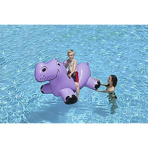 Poolmaster Swimming Pool Float Rider, Hippo, Purple