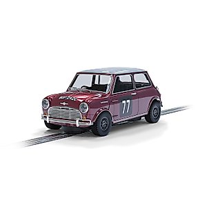 Scalextric Morris Mini Cooper S Broadspeed 77 1:32 Slot Race Car C4238, Maroon