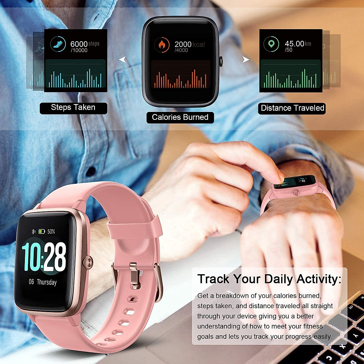 Smart Watch for Android/Samsung/iPhone, Activity Fitness Tracker with IP68 Waterproof for Men Women, Smartwatch with 1.3" Full-Touch Color Screen, Heart Rate & Sleep Monitor 这个系统行不行？