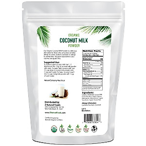 Z Natural Foods Coconut Milk Powder, 100% Powdered Milk, Non-GMO, Gluten-Free, Kosher-Certified, Organic Coconut Milk Powder, 1 lb