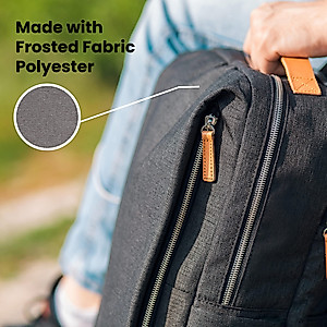 Nordace Siena Smart Backpack with USB Charging - 15.6 Inch Laptop Backpack, 19L Daily Backpack for Travel, Everyday, Work, or School (Black)