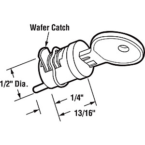 Prime-Line E 2005 1 In. Wafer Type Sliding Diecast Door Cylinder Lock (Single Pack)