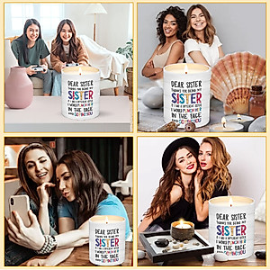 Sister Gifts from Sister, Christmas Gifts for Sister, Sister Birthday Gifts from Sister - Best Friend Giftss for Women - Birthday Gifts for Sister, Best Friend, BFF, Bestie, Soul Sister Candle 10Oz