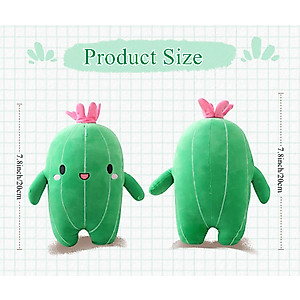 NatureMan Cactus Stuffed Plant Plush Toy with Smile Face Super Cute Soft Cactus Plush Pillow Creative Plush Plant Cactus Decoration Great Birthday Gift for Kids Girls Boys (Small)