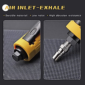 NEWTRY Upgrade Pneumatic Metal Shear Cutter 2-Blade Pneumatic Scissor Stainless Steel Sheet Metal Cutting Tools Industrial Air Cutter for Metal Sheet, Diamond Mesh(upgrade A)