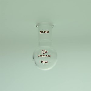 Proglass Glass Single Neck Round Bottom Boiling Flask 10mL with 14/20 Joint