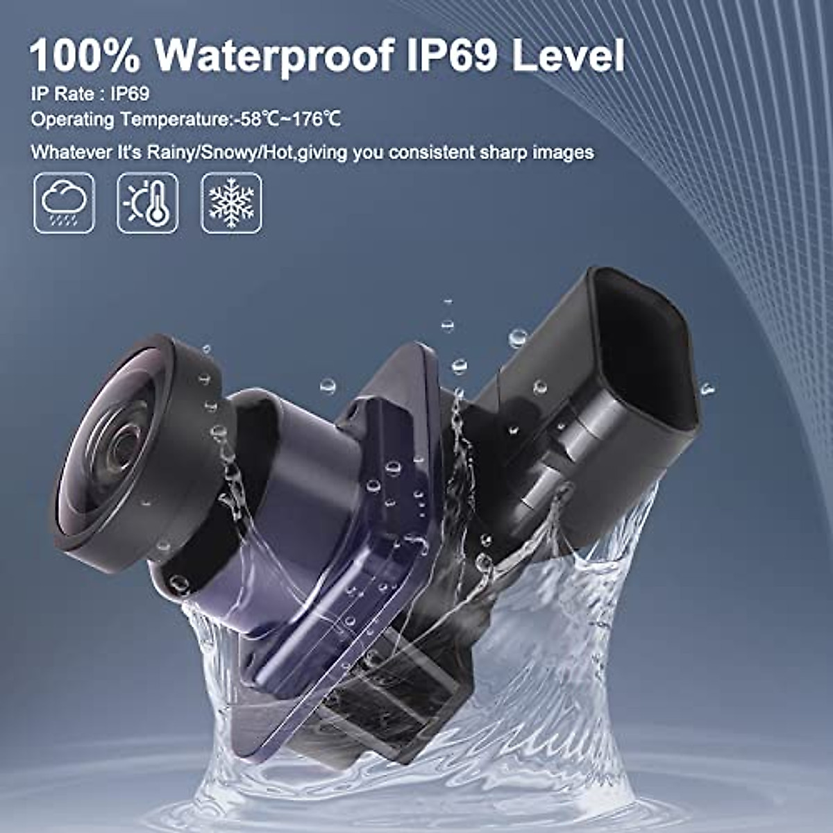 AISHAN Rear View Backup Camera Compatible with Ford Fusion Energi 2013-2016, Fusion Titanium 2013-2016, Fusion S/SE Hybrid Replace# ES7Z19G490A, ES7Z-19G490-A