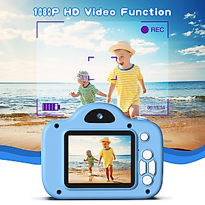 Fonee Kids Camera for Boys & Girls, Camera for Kids 3 4 5 6 7 8 9 10 Years Old, Toddler Camera with 32GB SD Card, 20MP HD Kids Selfie Digital Camera for Christmas Birthday Gifts for Kids Age 3-10