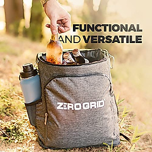 Backpack Cooler Insulated Leak Proof Bag 32 Cans for The Beach, Hiking, Picnic, Ice Down and Keep Food and Drink Cool for The Day, Cooler Bookbag Men and Women, Large and Small Compartment Storage