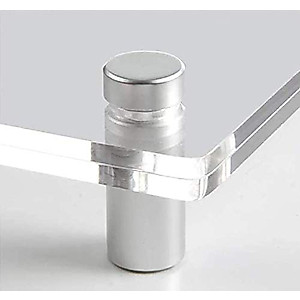 DistinctAndUnique 16" x 20" Clear Acrylic Wall Mount Floating Frameless Picture Frame Double Panel Plexiglass Display with Metal Standoff for Photos Artwork Posters Paintings (Full Frame is 19"x23")