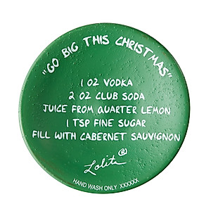 Enesco Designs by Lolita Holiday Go Big this Christmas Santa Hand-Painted Artisan Wine Glass, 15 Ounce, Multicolor