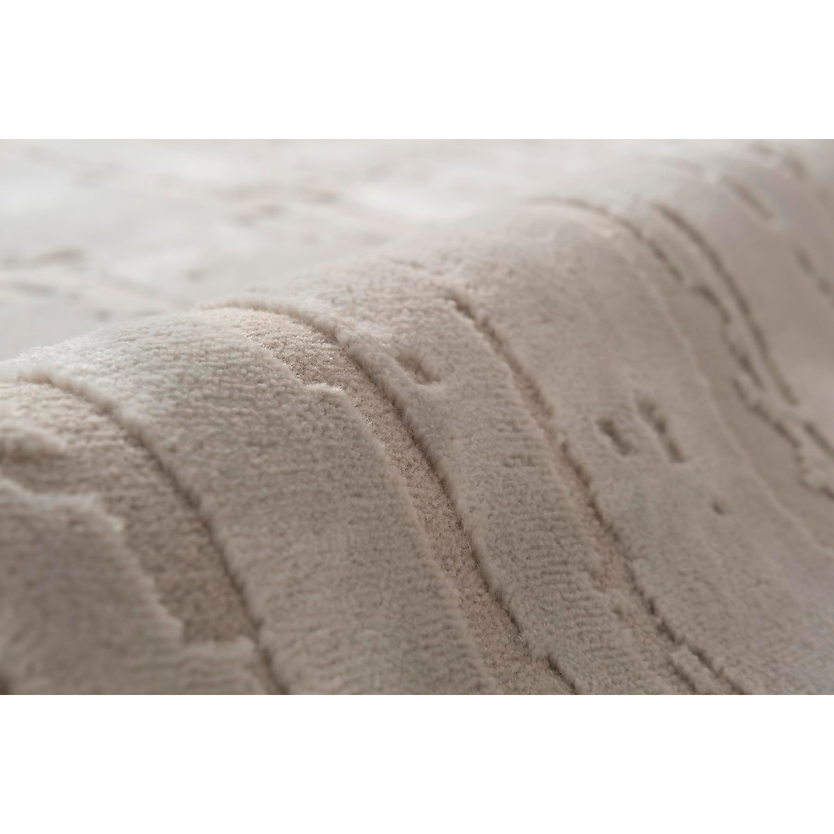 Revival Rugs Ebb 8'x10’ Washable Area Rug for Living Room Bedroom - 100% Recycled Oeko-TEX Certified, Medium Pile, Taupe