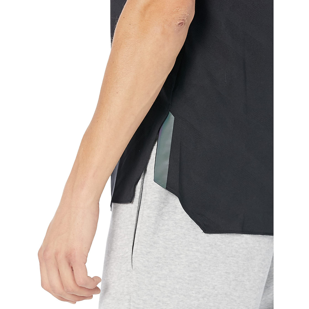 New Balance Men's Q Speed Jacquard Short Sleeve, Black, 4X-Large