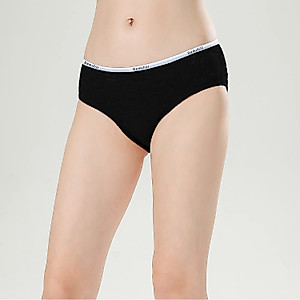 Demifill Teen Girls Underwear Cotton Briefs Panties for Teens Pack of 6 Size 14-16Years Black