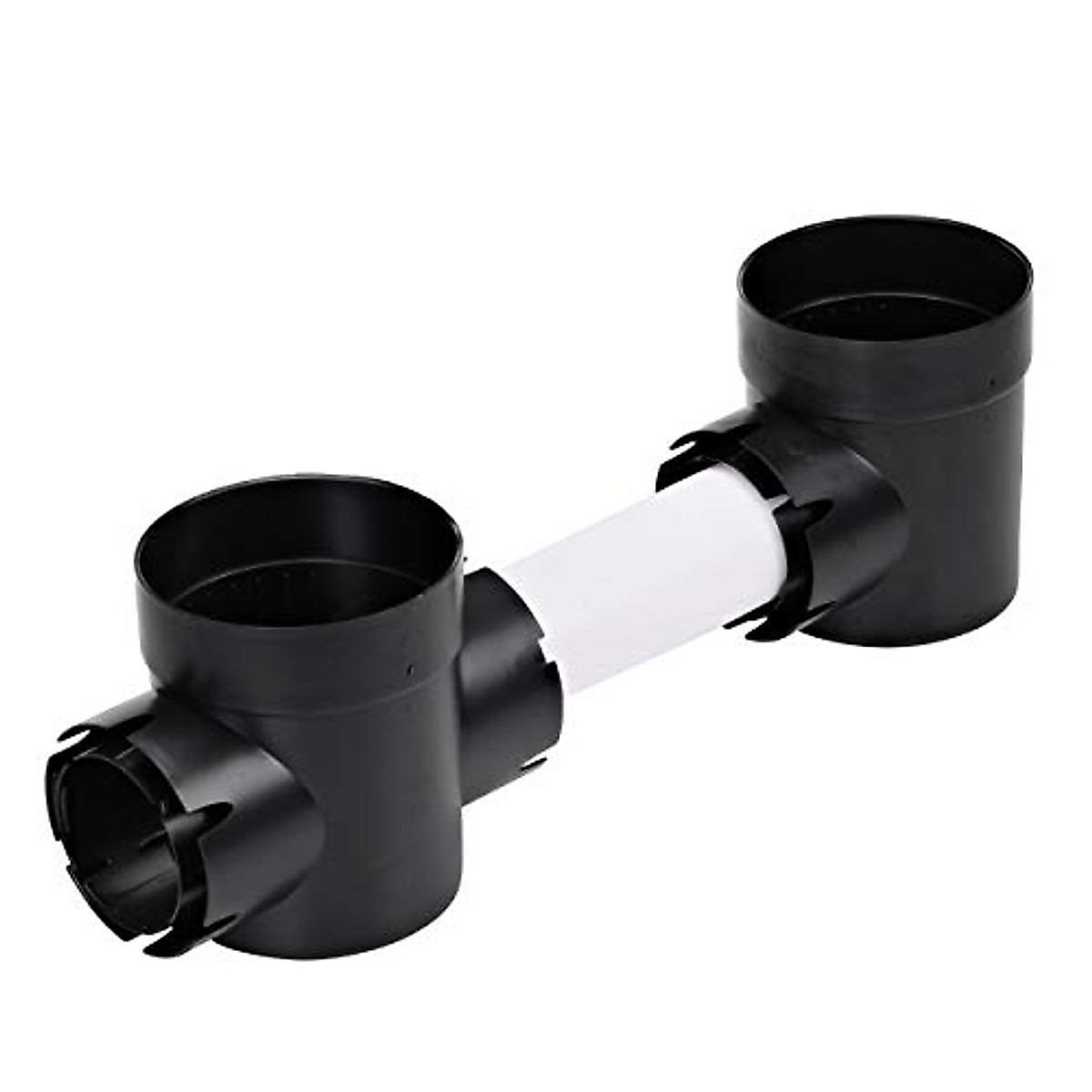 NDS Round Catch Drain 201 Spee-D Basin Double Locking Outlets, 3 4-Inch, 6 in, Black