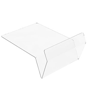 ULTECHNOVO 2pcs Transparent Tablet Holder Magazine File Holder Desktop Organizer Shelves for Books Tabletop Bookends Records Holder Book End Book Support Bookshelf Student Acrylic