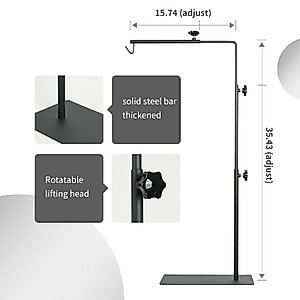 BETAZOOER Reptile Lamp Stand Adjustable Floor Light Holder Stand Landing Lamp Stand Bracket Metal Lamp Support for Reptile Glass Terrarium Heating Light