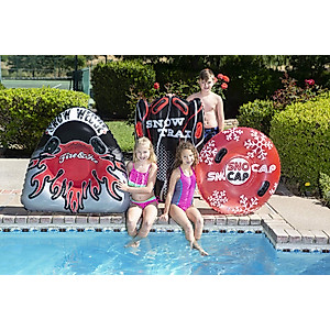 Poolmaster SNO Cap Inflatable Snow Tube and Snow Sled with Handles