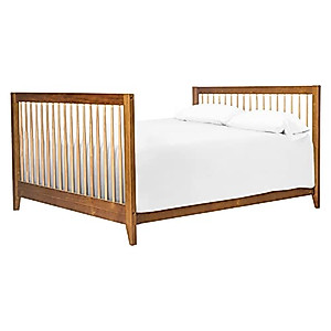 Babyletto Sprout 4-in-1 Convertible Crib with Toddler Bed Conversion Kit in Chestnut and Natural, Greenguard Gold Certified