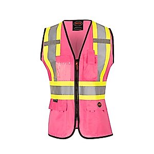 Pioneer Safety Vest for Women – 9 Pockets - Hi-Vis StarTech Reflective Tape - Class 2 ANSI - (Multiple Colors)
