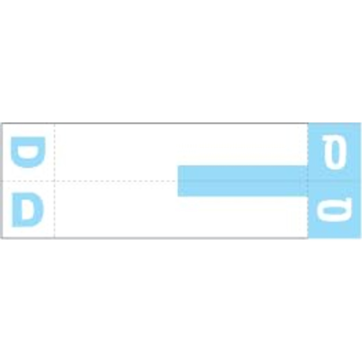 Doctor Stuff - File Folder Labels, Alphabet Letters, D/Q, Compatible with Smead NCC - SNCC Series Alpha Stickers Light Blue, 1-5/32" x 3-5/8, 100/Package