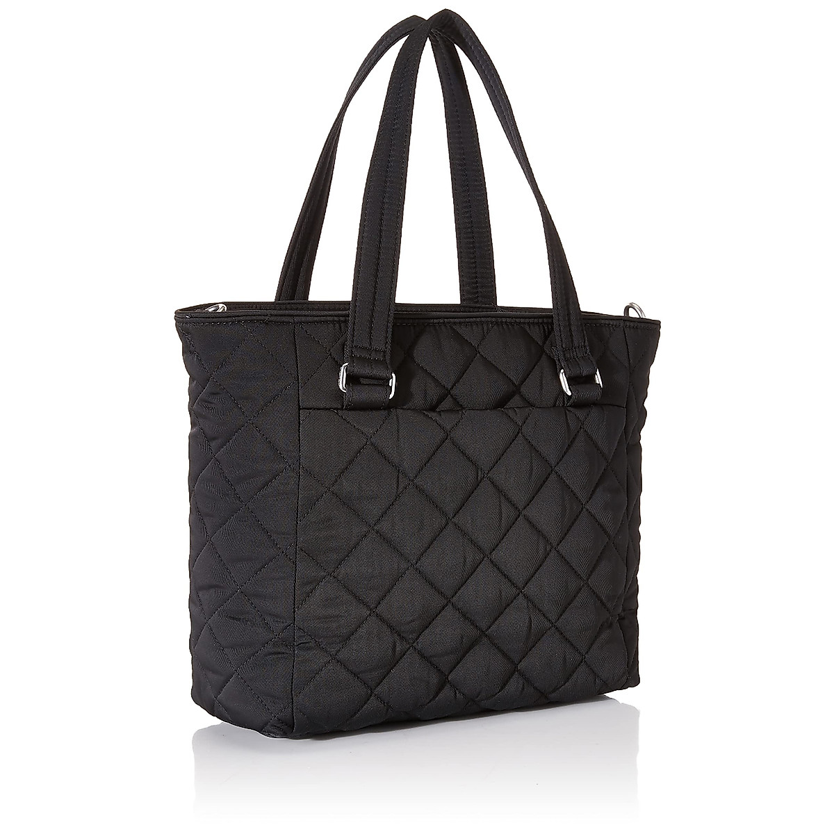 Vera Bradley Women's Performance Twill Multi-Strap Shoulder Satchel Purse, Cabbage Rose Cabernet, One Size