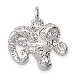 Sterling Silver Ram Charm QQC2577