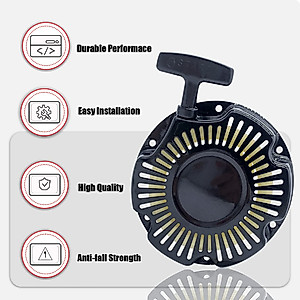 Pull Start Recoil Starter for Coleman CK100-S CT100U CC100X Mini Bike SK100 Go-Kart 97cc 2.8 HP MM-B80 Mini Bike with Spark Plug