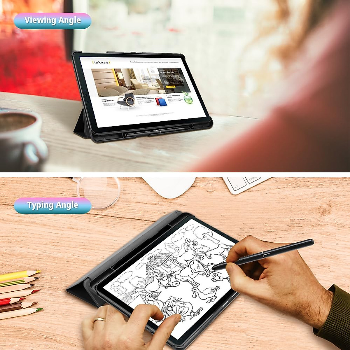 Fintie Slim Case for Samsung Galaxy Tab S4 10.5 2018 with S Pen Holder, Ultra Thin Tri-Fold Stand Cover with Auto Sleep/Wake for Samsung Tab S4 10.5 Inch Tablet SM-T830/T835/T837, Black