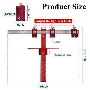 Cabinet Hardware Jig Tool Both Inch and Metric for Handles and Knobs Drawer Guide Jig on Doors and Drawer Fronts, Fastest and Most Accurate Knob & Pull Jig Improve for inch Scale