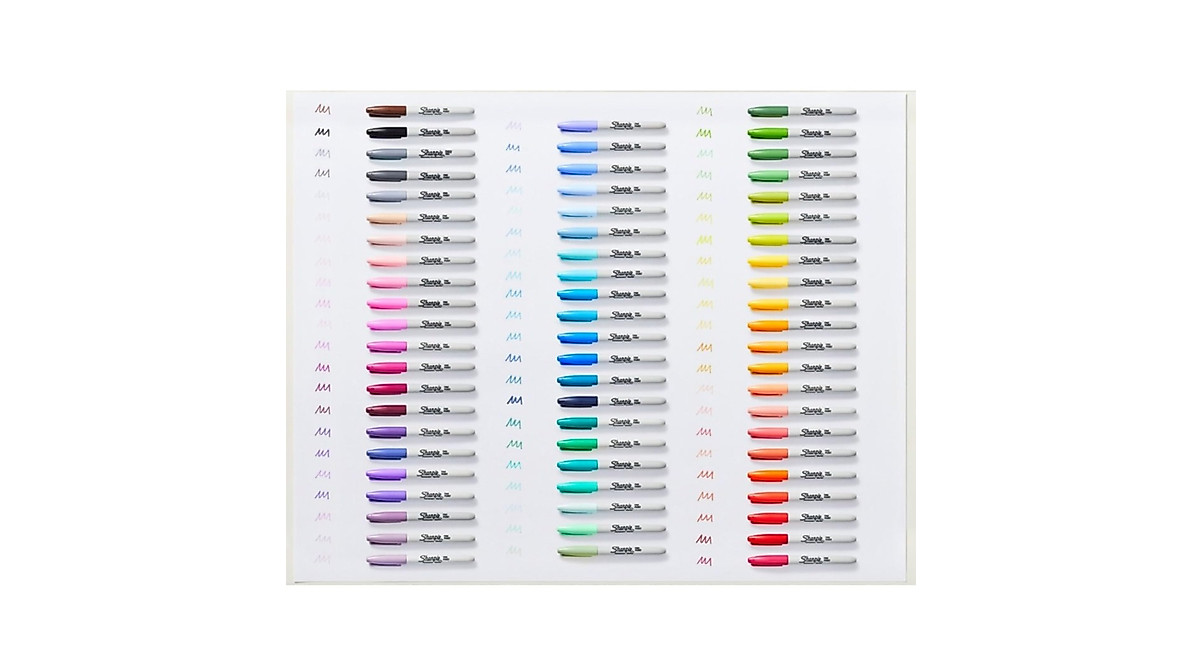 Sharpie Permanent Markers Collection - 65 Vibrant Colors & Fine Tips