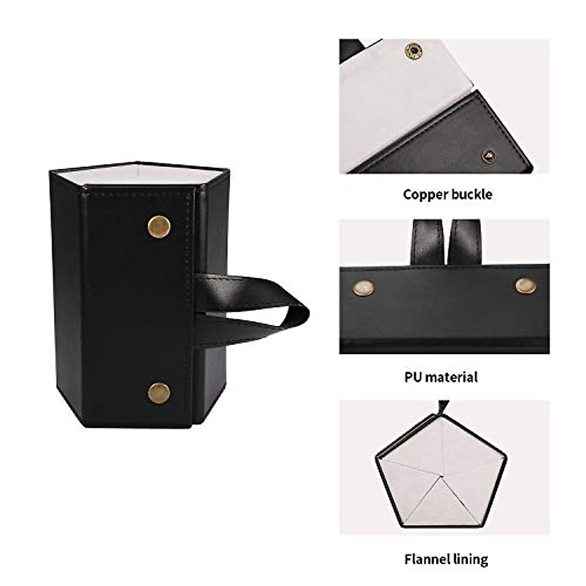 SMARTTOP 5-Slot Travel Sunglasses Organizer Collector - PU Eyeglasses Storage Case Box -Multiple Hanging Eyewear Holder Display