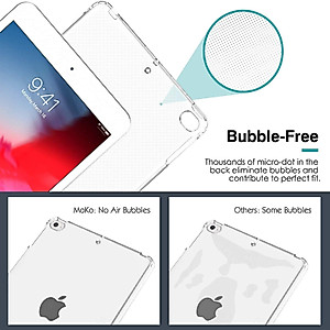 ORIbox Case for iPad 7th and iPad 8th and iPad 9th Gen [10.2 Inch] Clear,with 4 Corners Shockproof Protection, TPU Back Cover for iPad, Clear