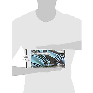 Adenna PHM910 Phantom 6 Mil Powder-Free Latex Gloves, Medical Grade, Black, X-Small, Box of 100